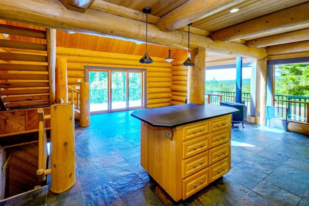 Custom Full Scribe Home with View | Artisan Custom Log Homes