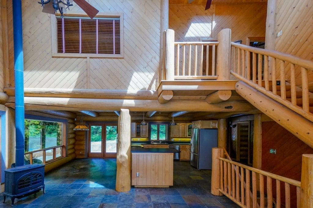 Custom Full Scribe Home with View | Artisan Custom Log Homes