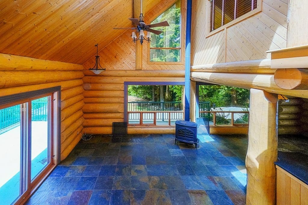 Custom Full Scribe Home with View | Artisan Custom Log Homes