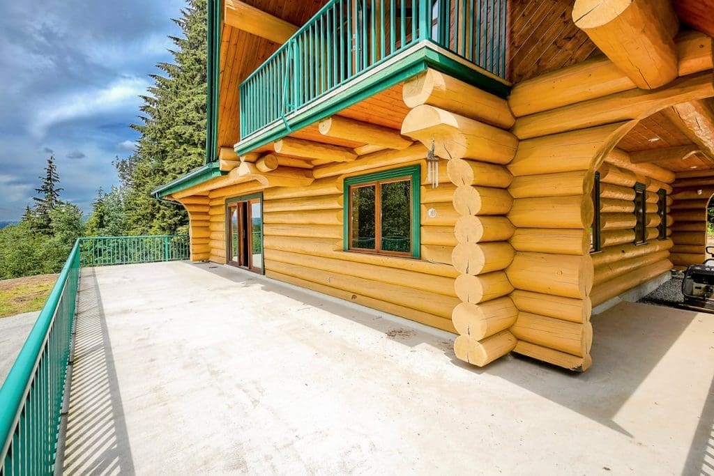 Custom Full Scribe Home with View | Artisan Custom Log Homes