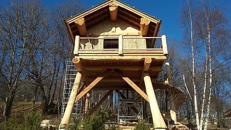 Italian Elevated Cabins - Artisan Custom Log Homes
