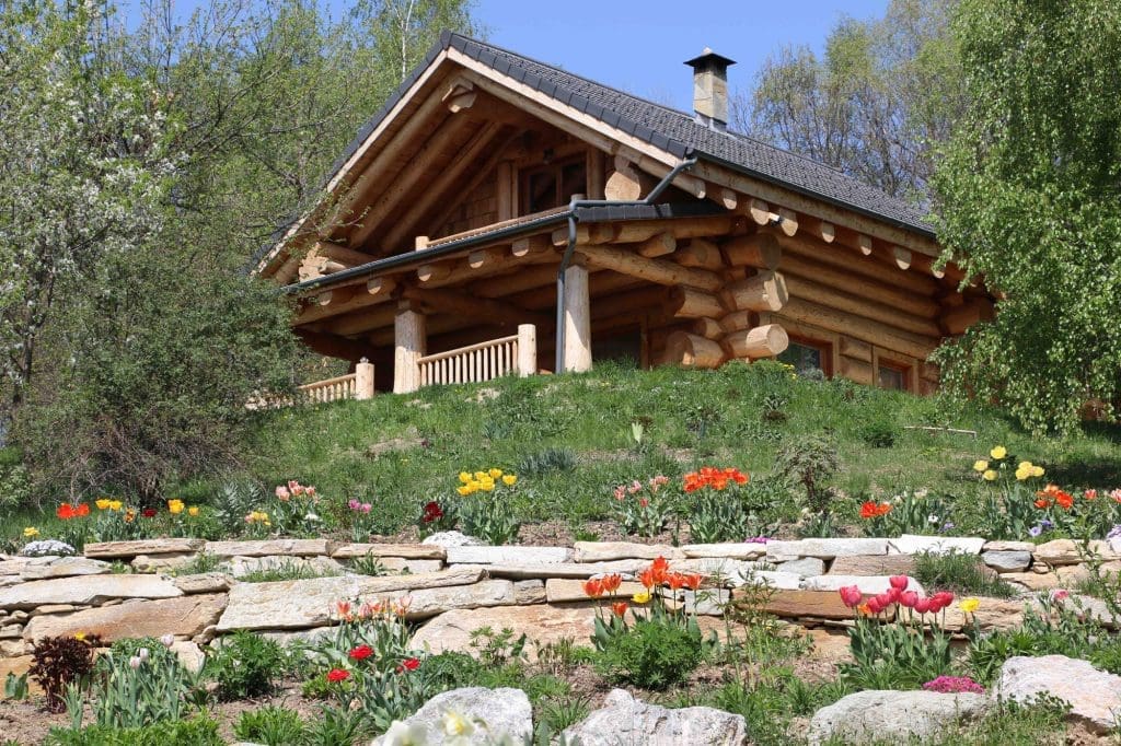 Italian Log Home - Artisan Custom Log Homes