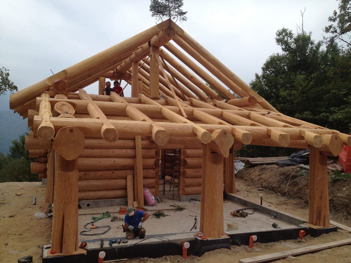 Italian Log Home - Artisan Custom Log Homes