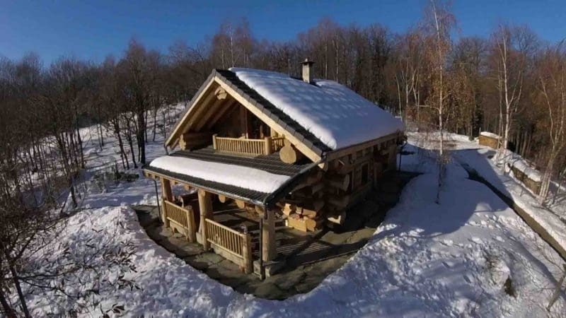 Italian Log Home - Artisan Custom Log Homes