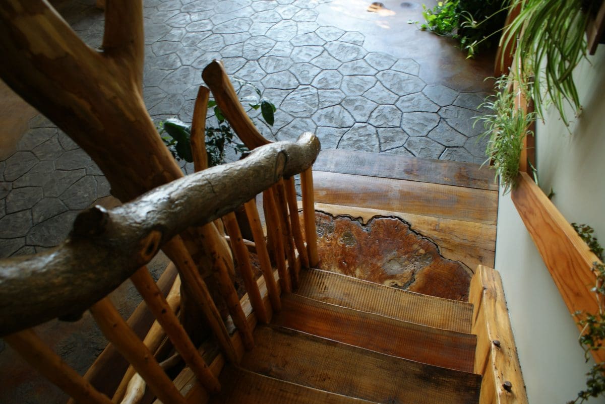 Custom Log Cabin Stairs - Artisan Custom Log Homes