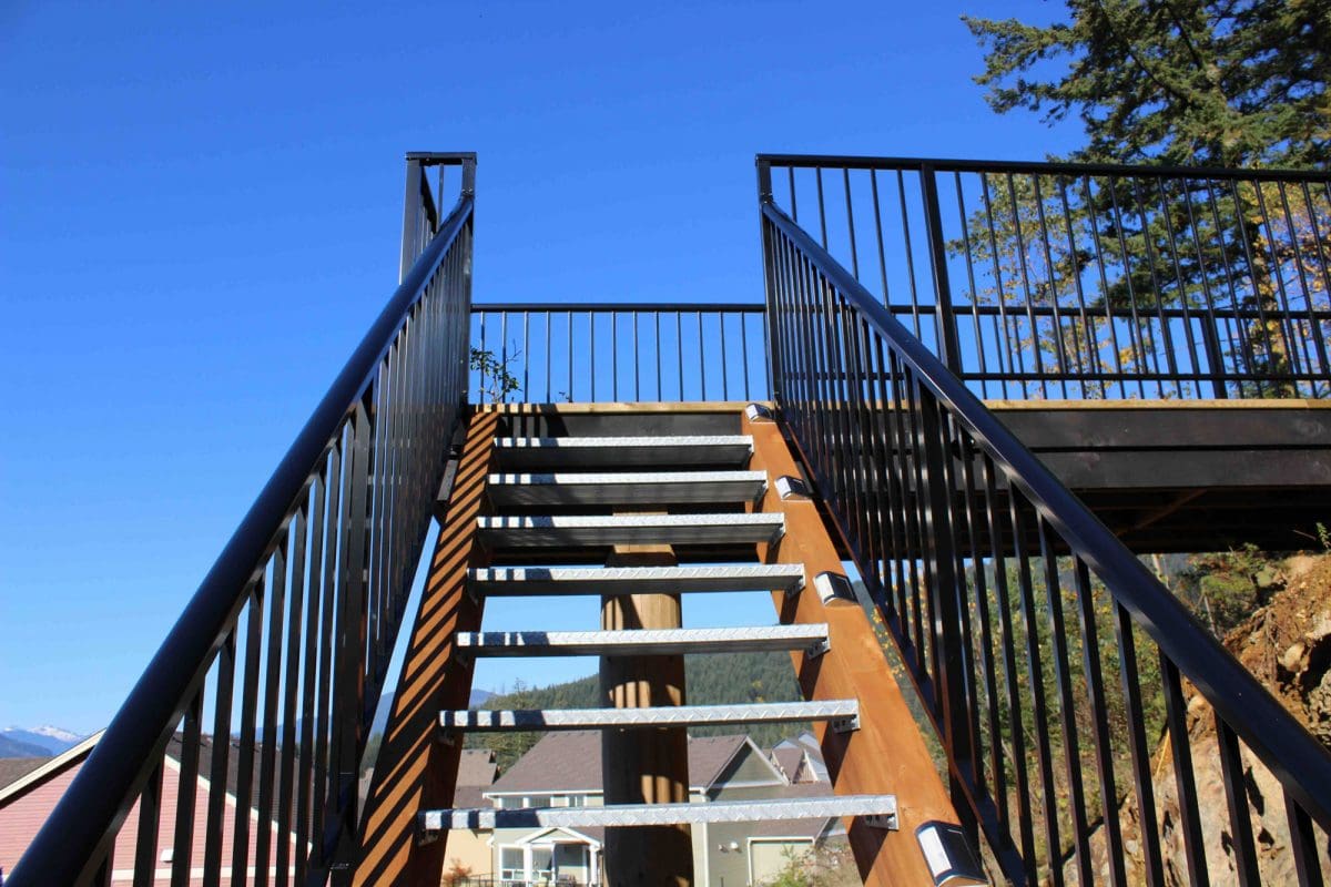 Highlands Log Stairs & Gazebo - Artisan Custom Log Homes